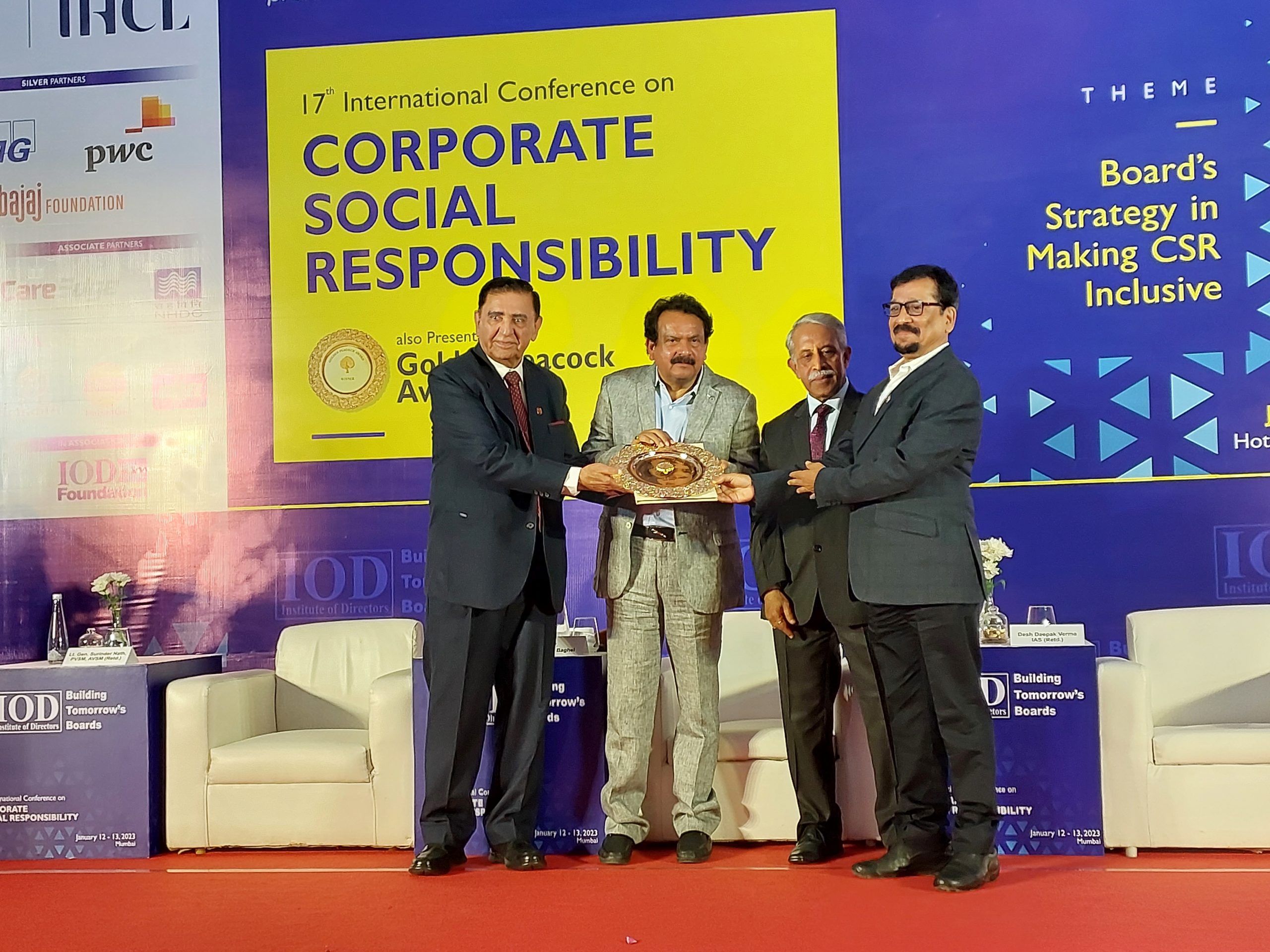 Jindal Steel & Power wins prestigious Golden Peacock CSR Award - Prabaha TV